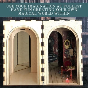 Book Nook DIY Kit With Mirror and Hologram, Book Nook Shelf Insert, DIY ...