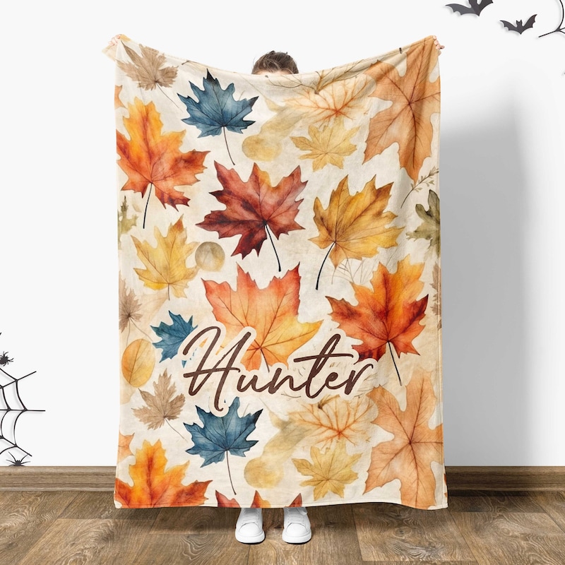Leaf Throw Blanket - Etsy