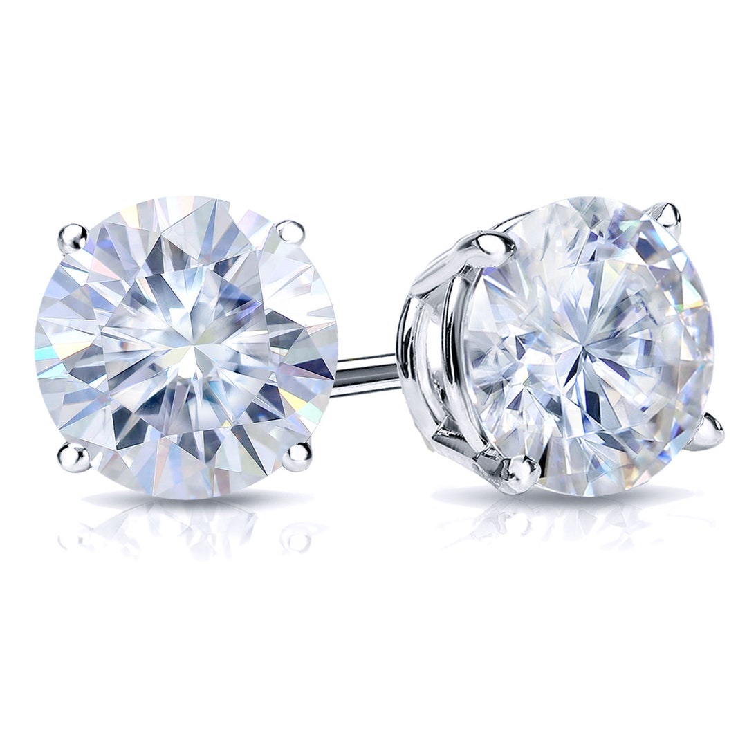18K Solid White, Yellow or Rose Gold or Platinum 2.60CT 7mm Round ...