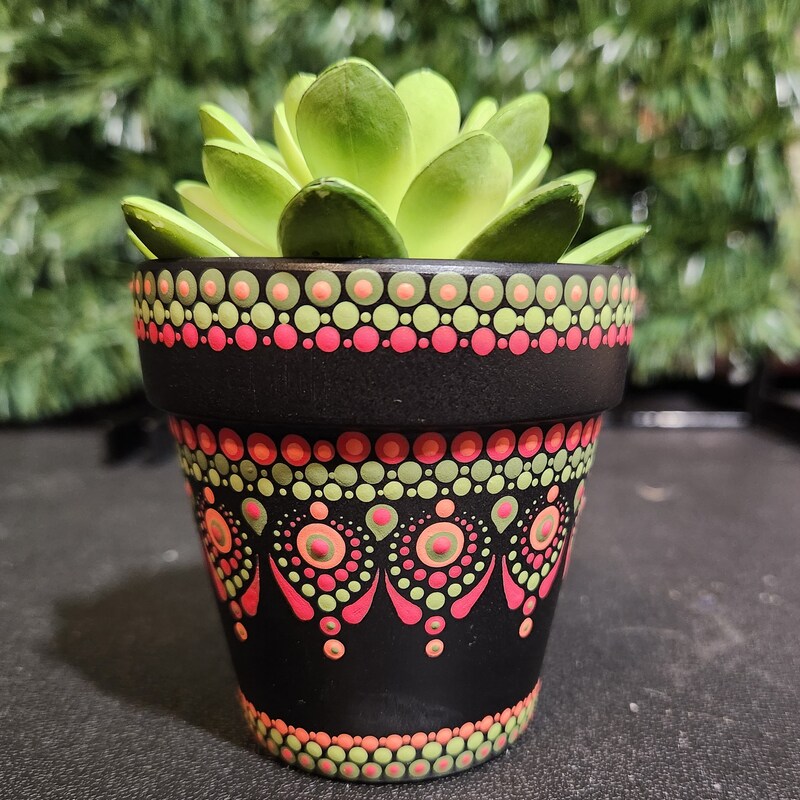 Dot Mandala Pot - Etsy