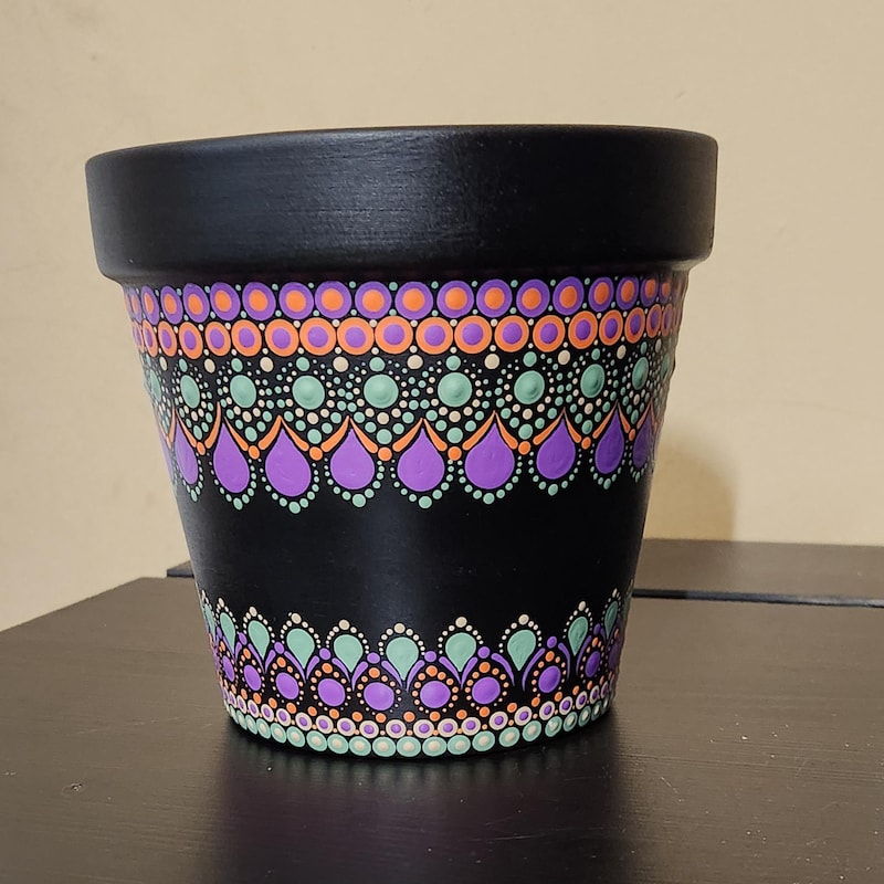 Dot Mandala Pot - Etsy