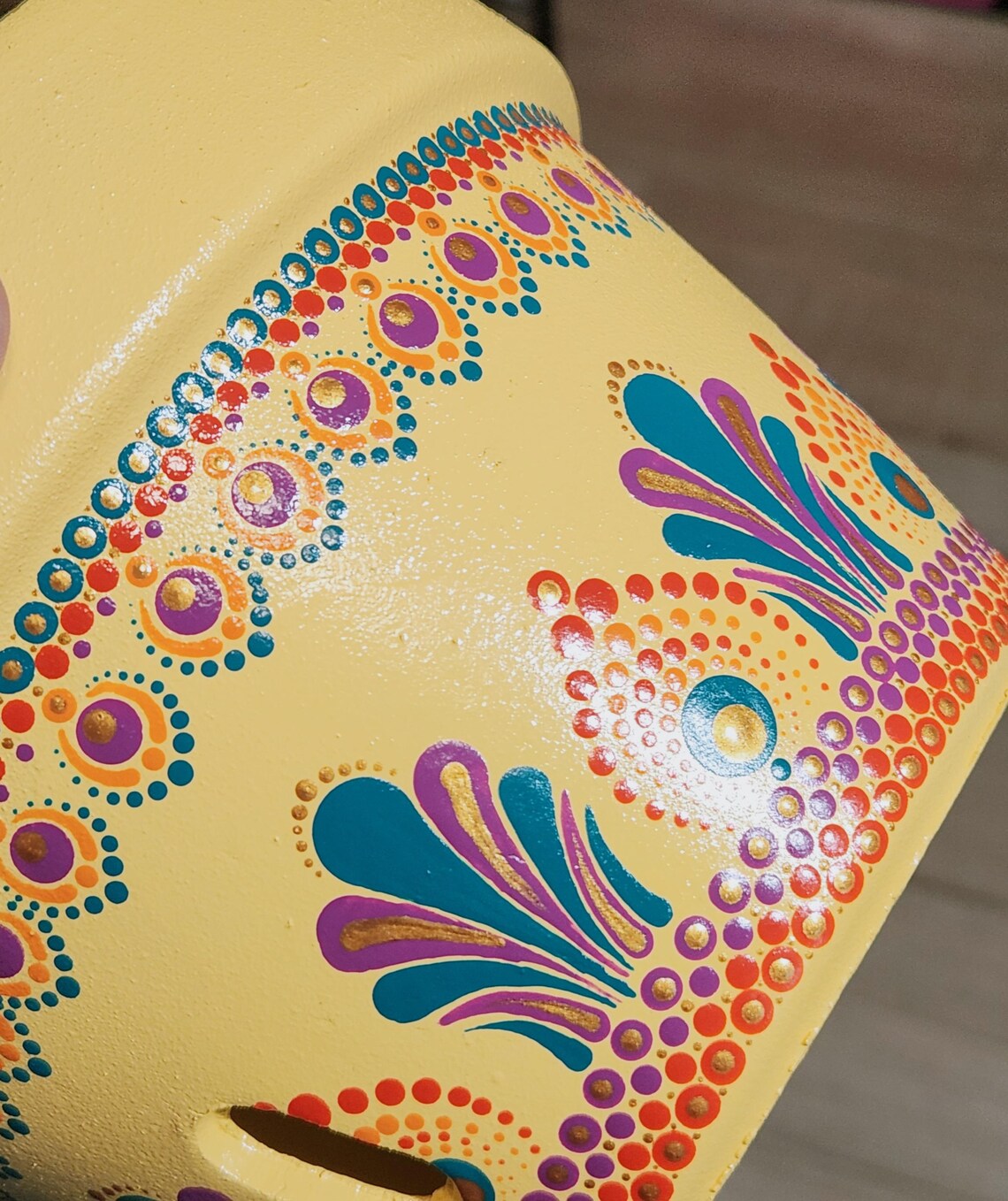 6 Inch Dotted Mandala Terracotta Orchid Pot - Etsy
