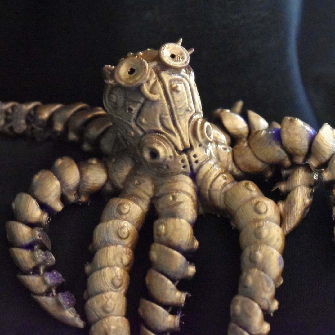 Articulated Steam Punk Octopus Fidget Gift 3d Print Digital File - Etsy