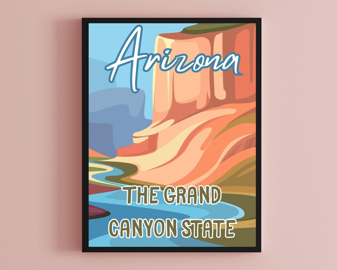 Arizona the Grand Canyon State Wall Art | Printable Poster Gift for Her ...