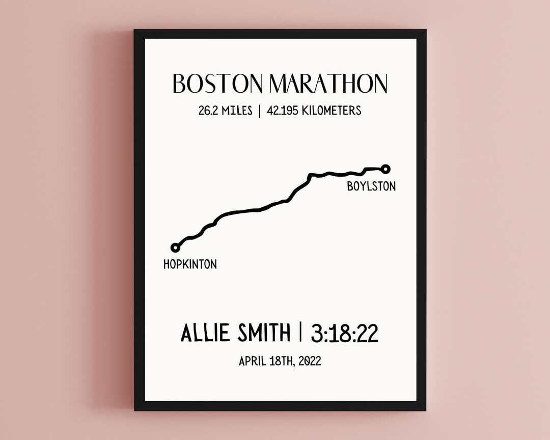 Boston Marathon Finisher Print: Customizable Runner Gift (digital ...