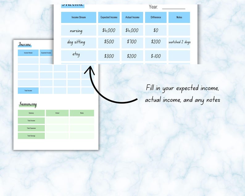 Monthly Budget Tracker Spreadsheet PLR | Simple Finance Planner ...