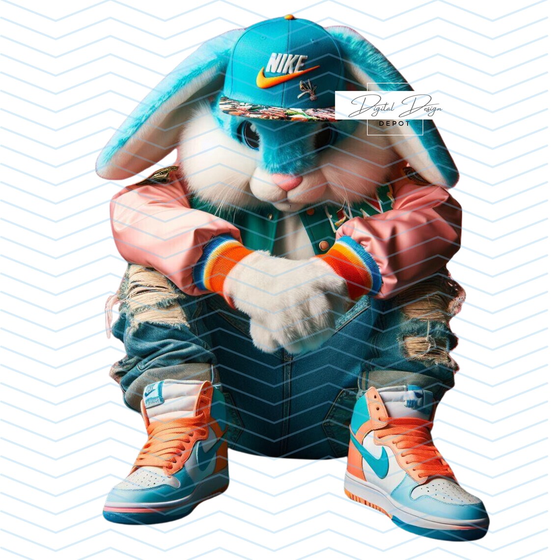 Hip Hop Bunnies Digital Images - Etsy