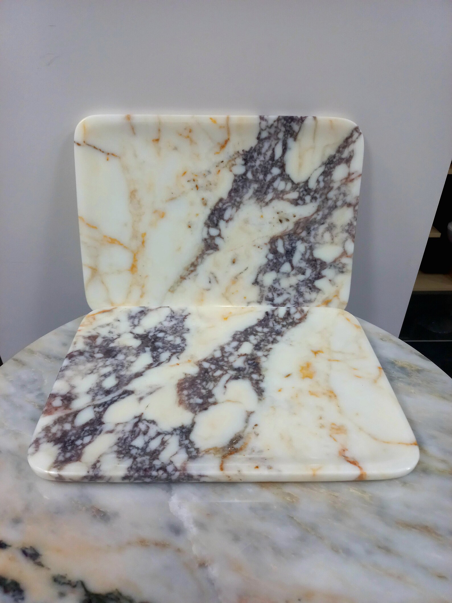 14x10 35cm X 25cm Natural Calacatta Viola Marble Tray, Large Marble ...