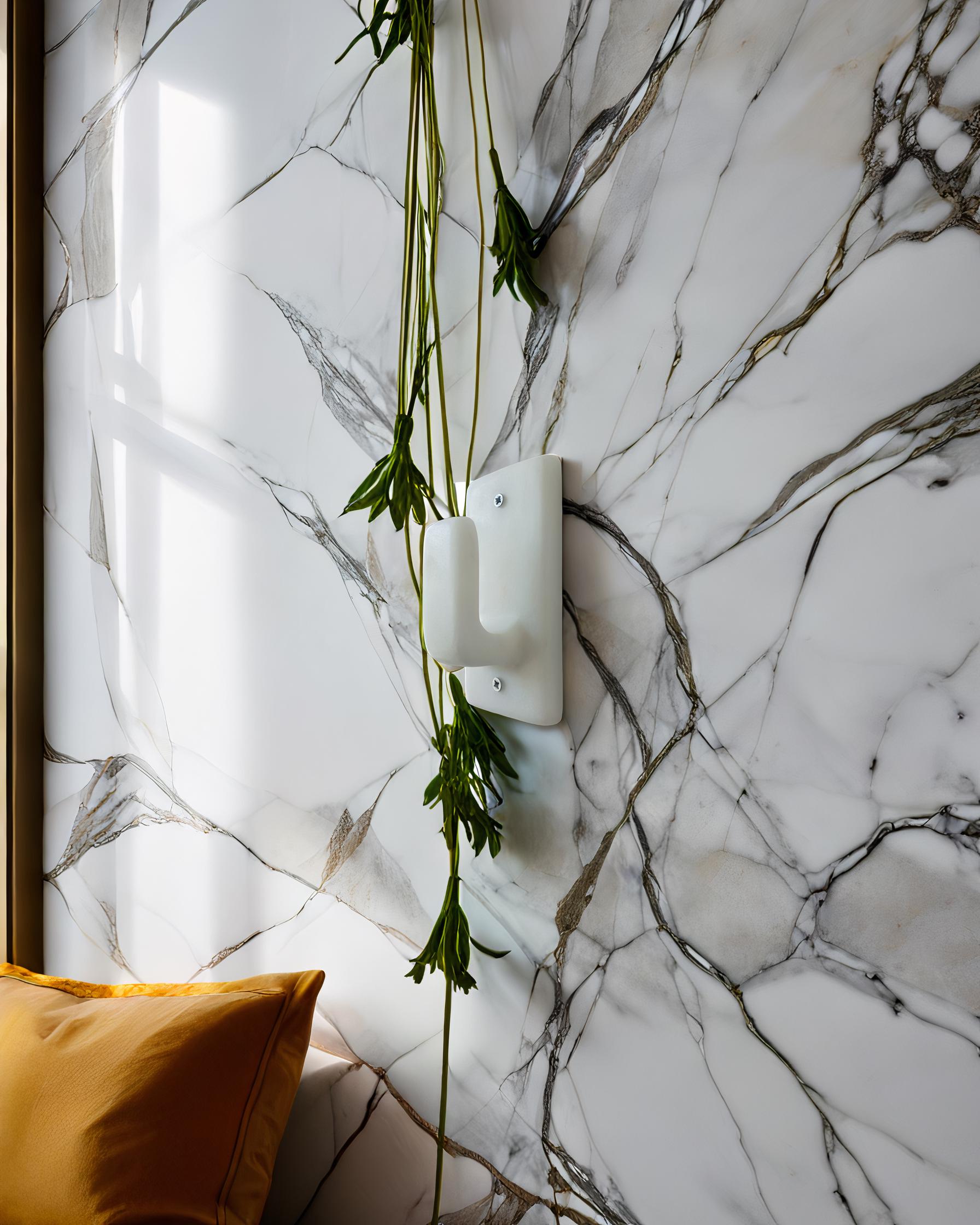 Milk White Marble Wall Hook: Handmade Purse & Jewelry Hanger - Etsy