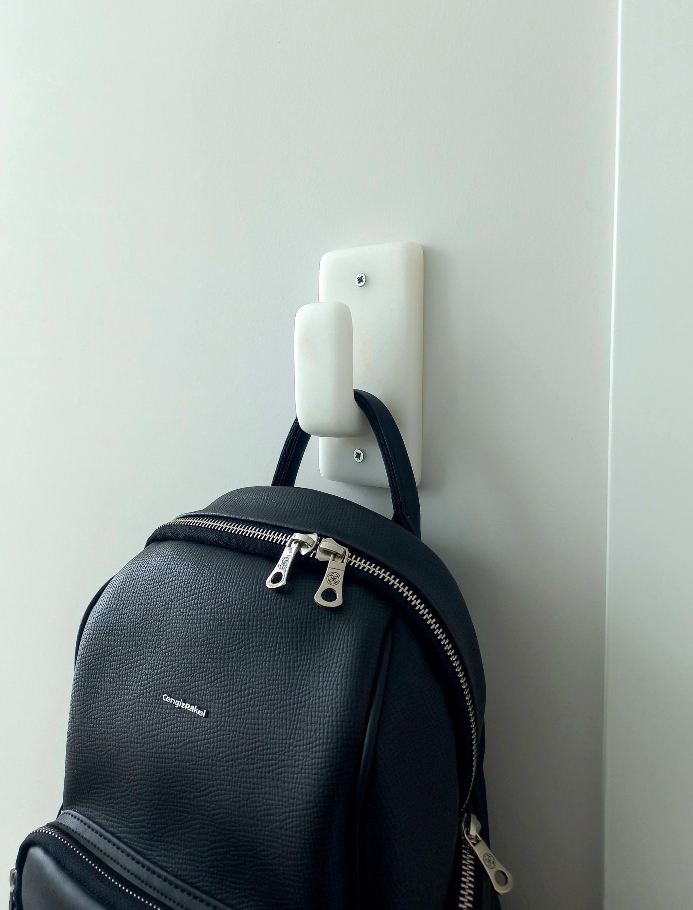 Milk White Marble Wall Hook: Handmade Purse & Jewelry Hanger - Etsy