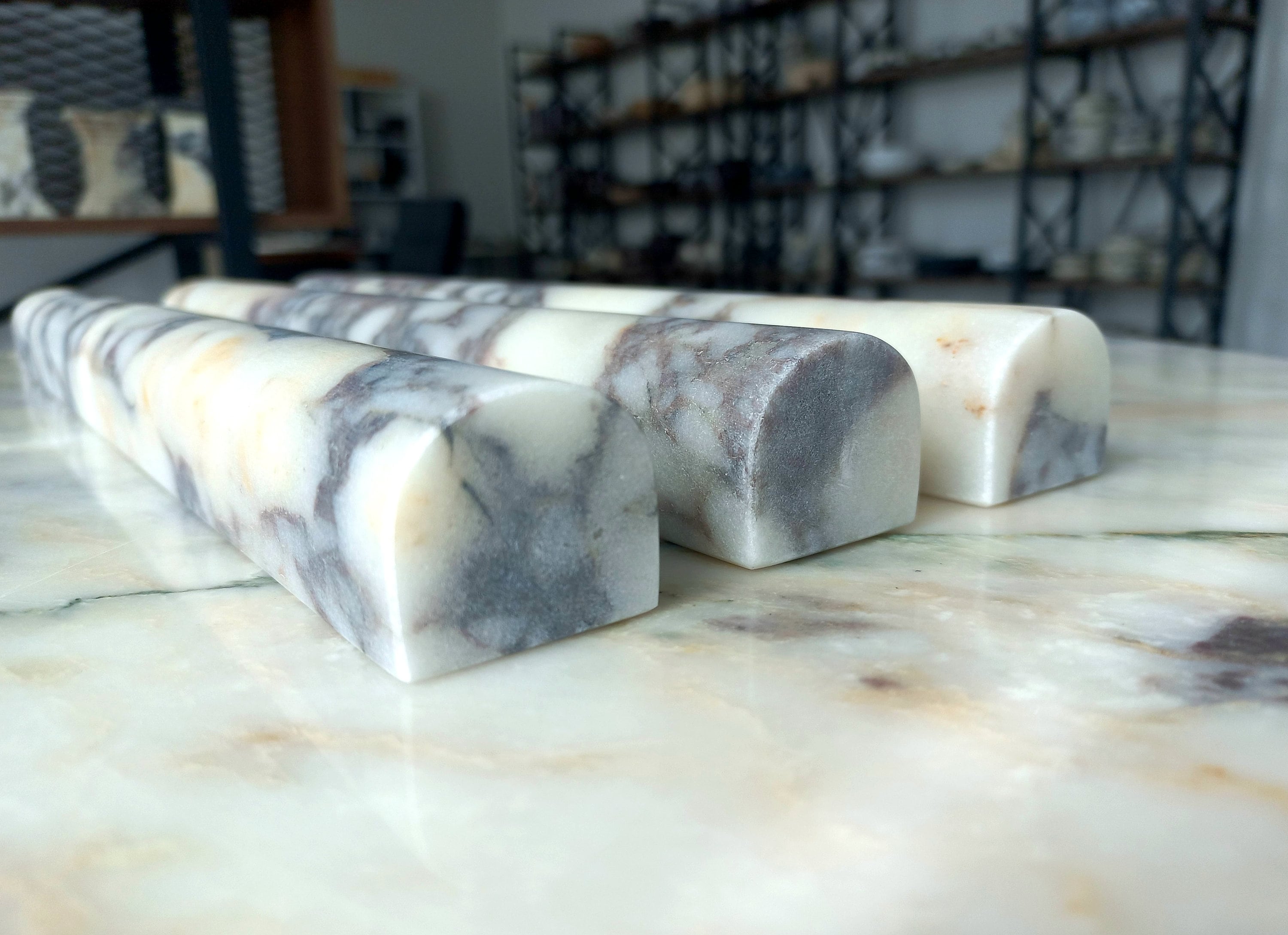 Calacatta Viola Marble Rods: Decorative Wall Sticks - Etsy
