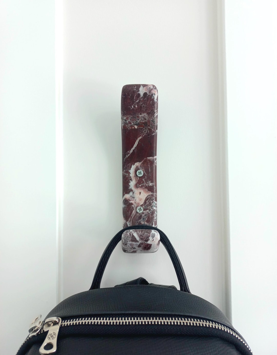 Natural Marble Jewelry & Key Wall Hanger, Rosso Levanto Marble Hanger ...