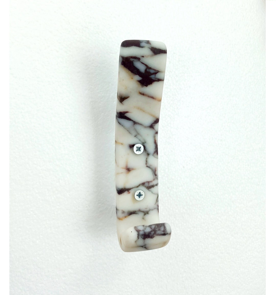 Natural Marble Jewelry & Key Wall Hanger, Calacatta Viola Marble Hanger ...