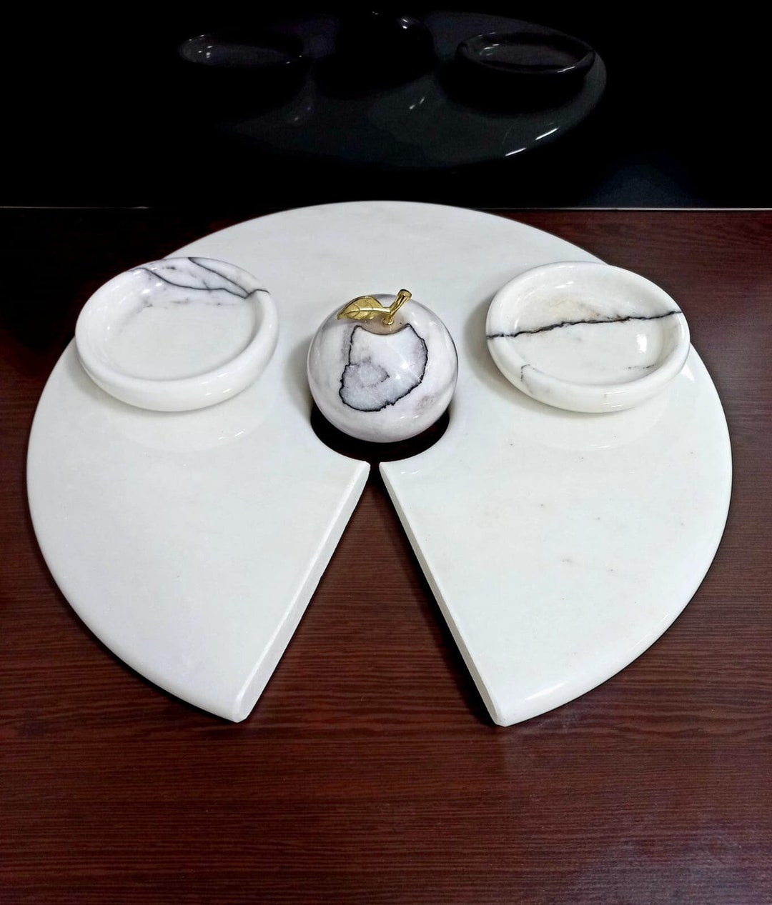 14 35cm Marble Multipurpose Tray Set of 4 Pieces - Etsy