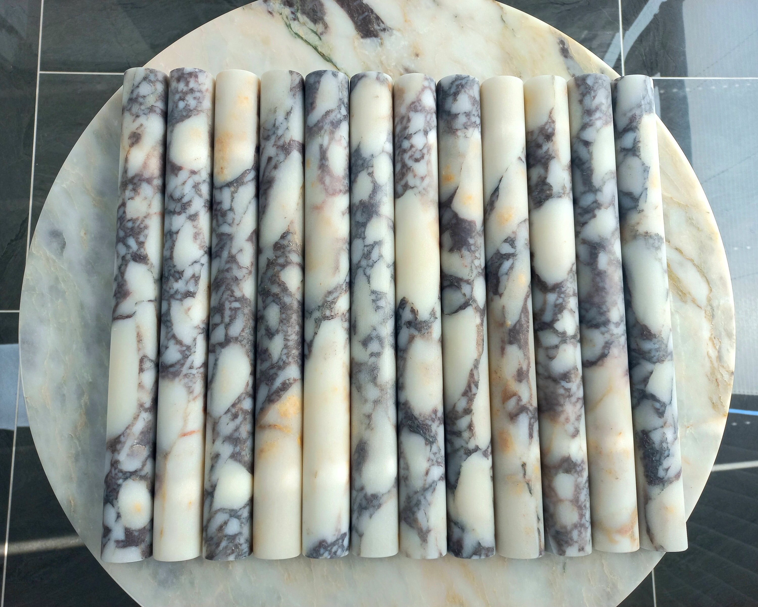 Calacatta Viola Marble Rods: Decorative Wall Sticks - Etsy