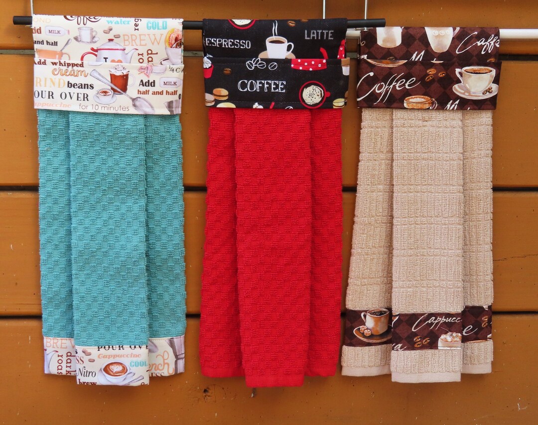 Hanging Kitchen Towel Coffee Theme Decor Kitchen Dish - Etsy