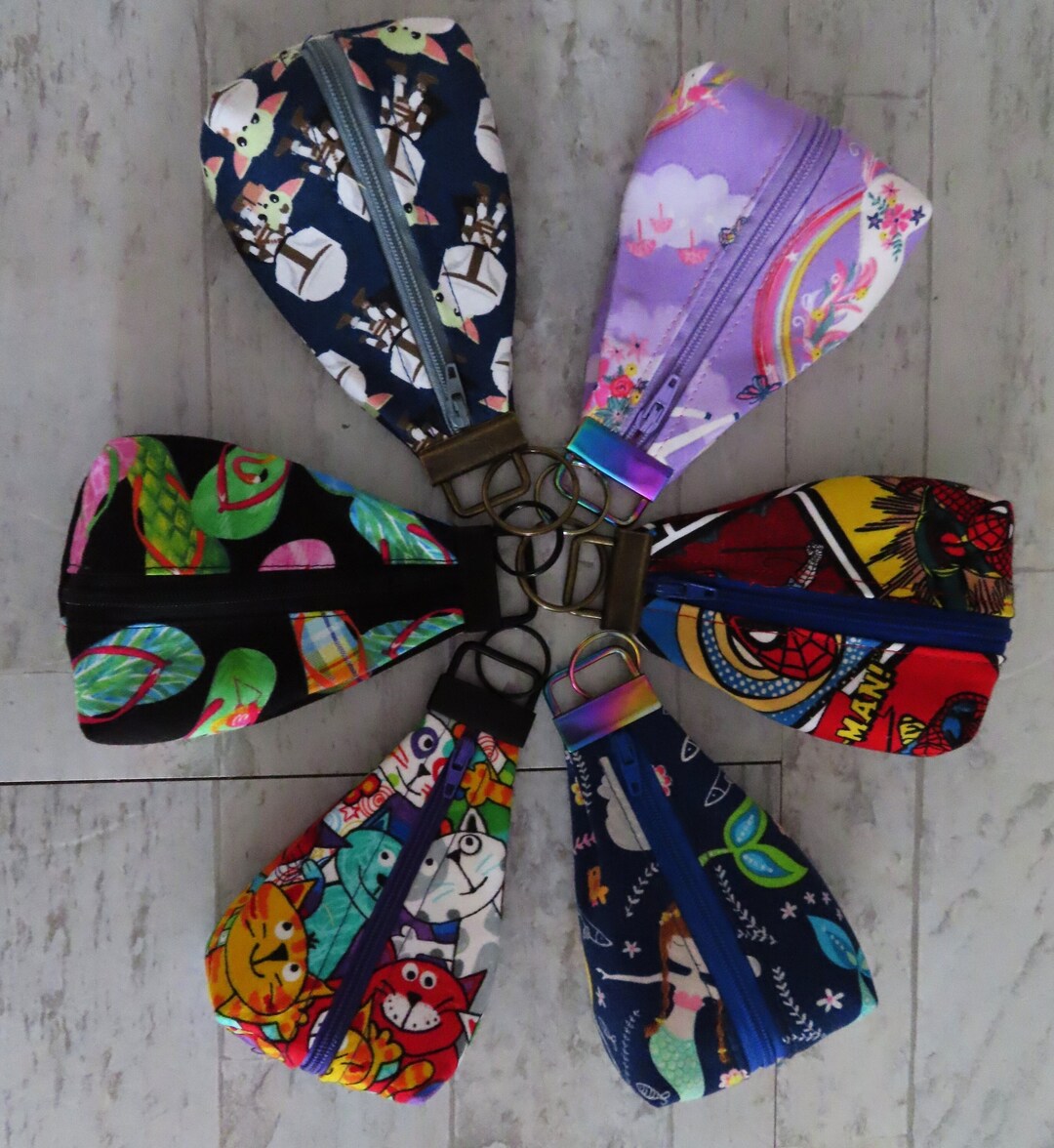 Key Fob Pouch Zipper Pouch Coin Purse Small Wallet - Etsy