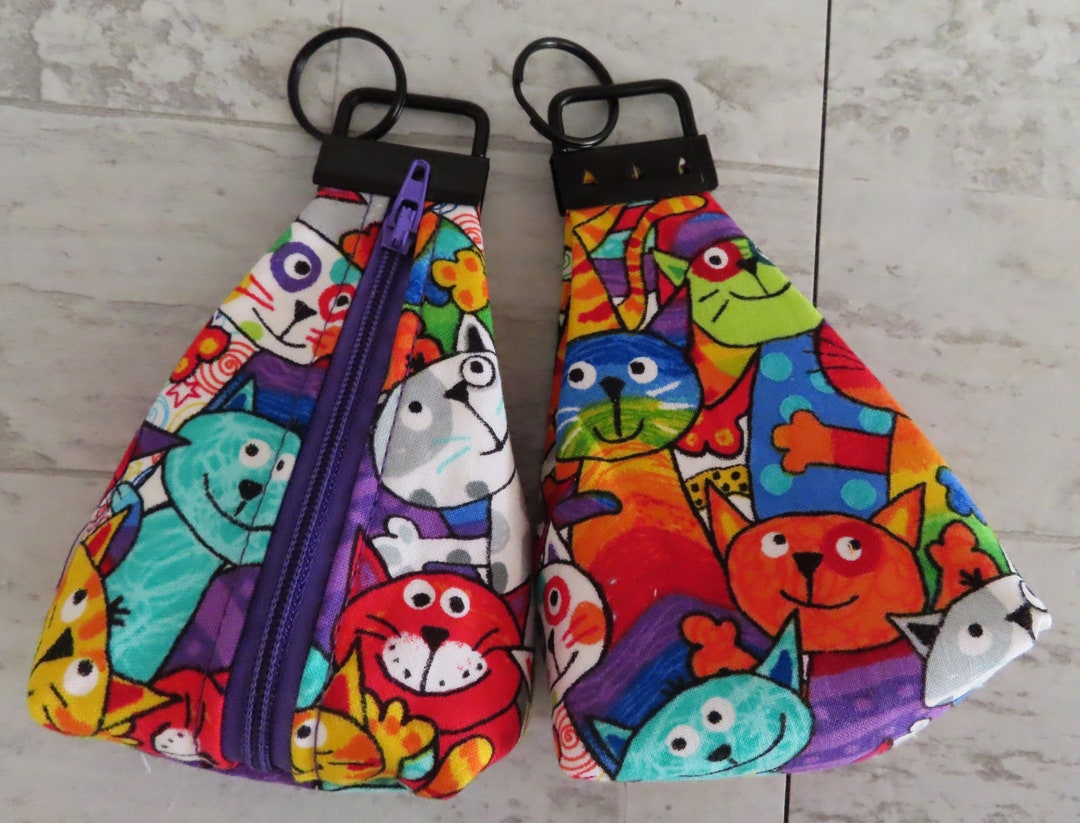 Key Fob Pouch Zipper Pouch Coin Purse Small Wallet Multi-purpose Pouch ...