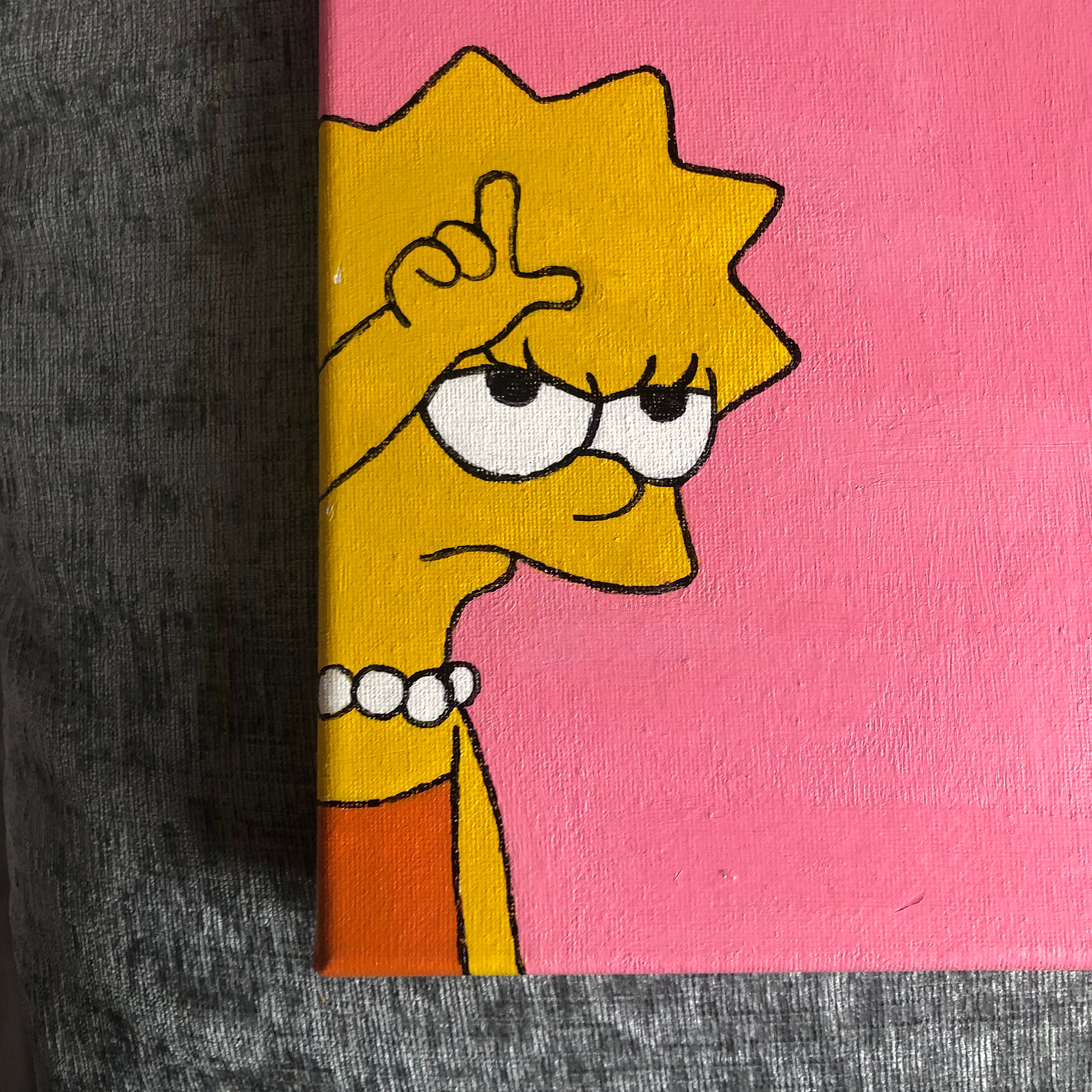 Lisa From the Simpson Painting/cartoon Painting/simpsons Painting - Etsy UK