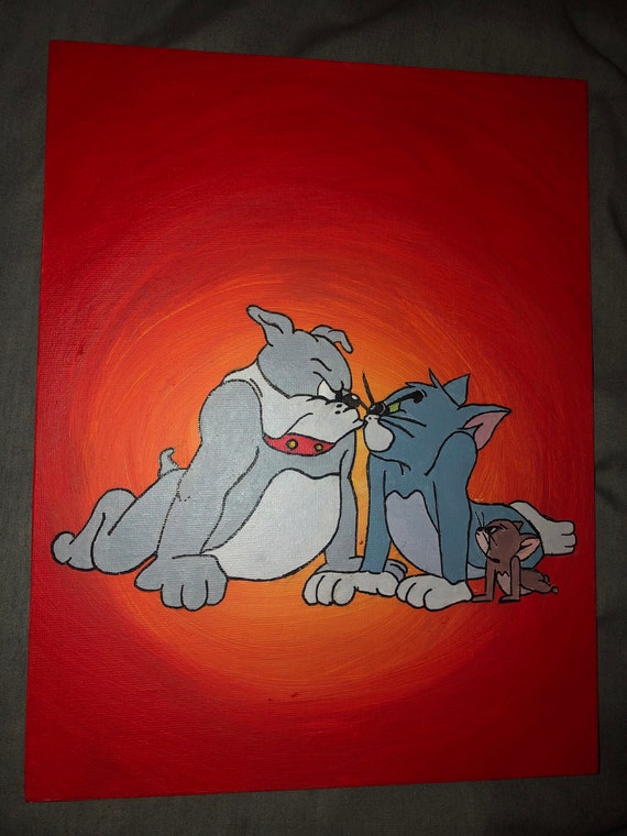 Tom and Jerry Painting/cartoon Painting - Etsy