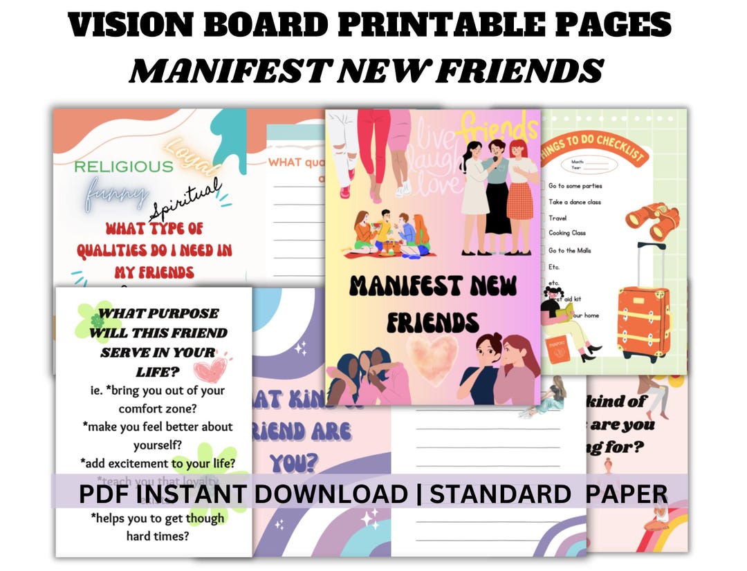 Vision Board for Teens 2025 New Friends 2025 Vision Board for Kids ...