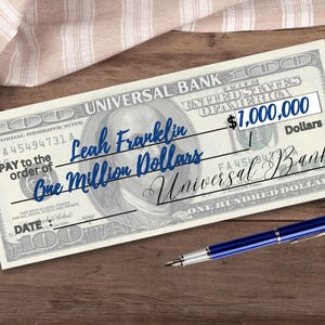 Manifestation Check Printable Cheque Law of Attraction Vision Board ...