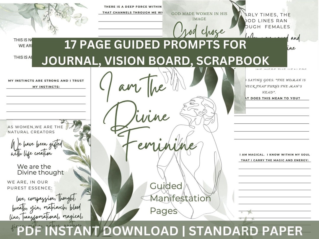 2024 Vision Board Kit, Vision Board Printables, Feminine Energy, Vision ...