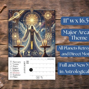 Tarot Calendar 2025 Astrology Calendar 2025 2025 Large Calendar 2025 ...