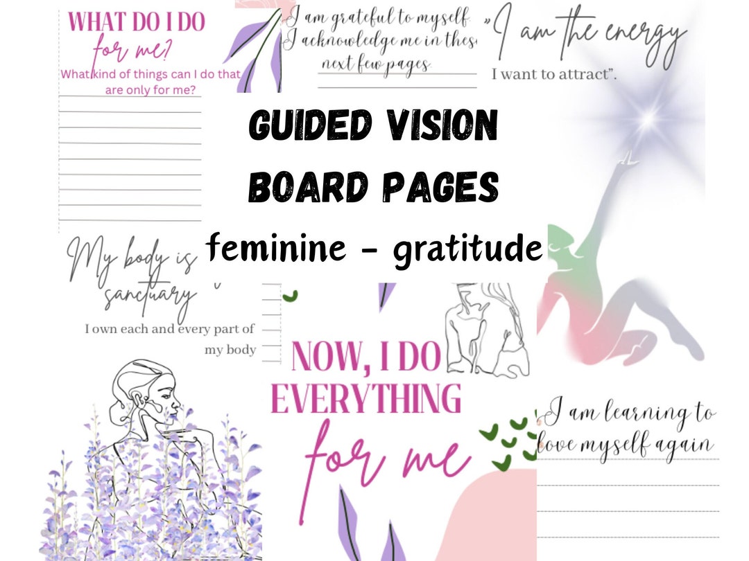 2024 Vision Board Printable Vision Board Kit Law Of Attraction