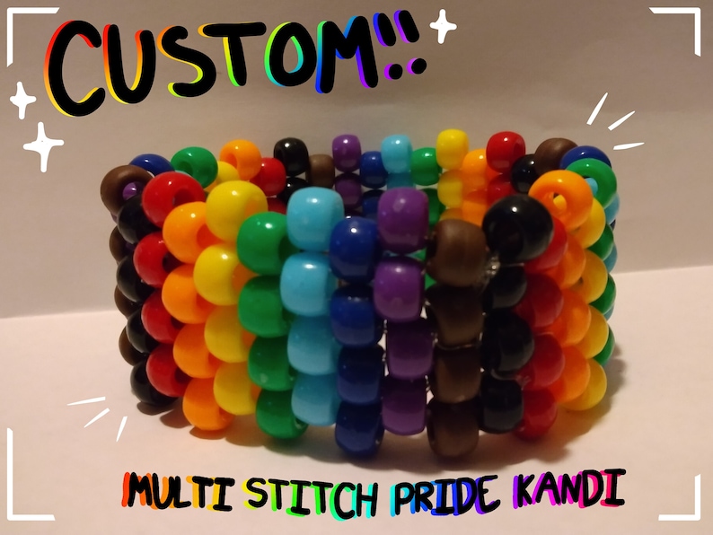 Pride Multi Stitch Kandi CUSTOM - Etsy
