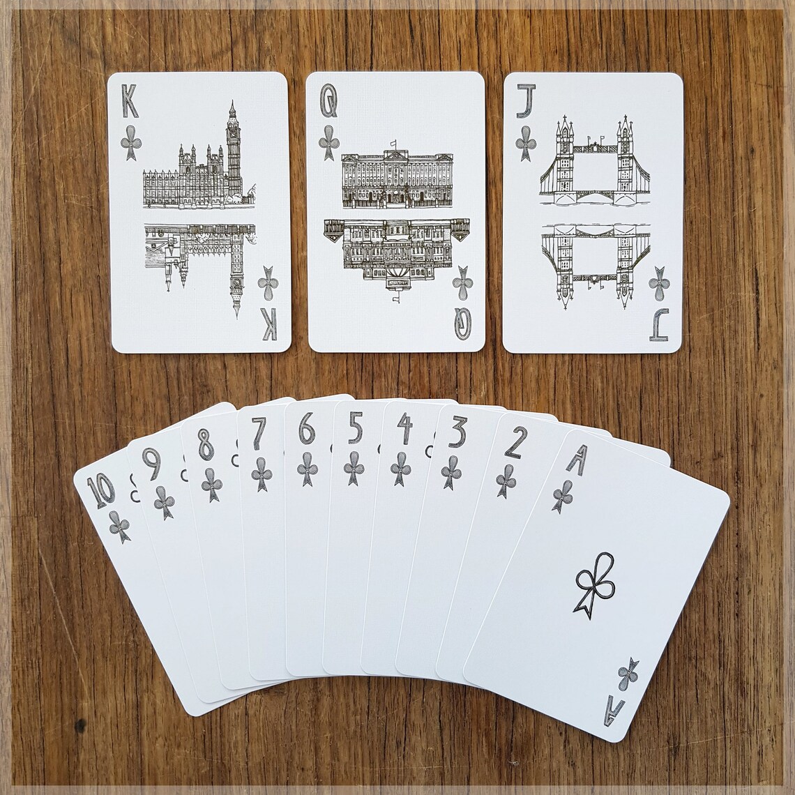 City Sights Playing Cards Hand Illustrated Playing Card Pack Featuring ...