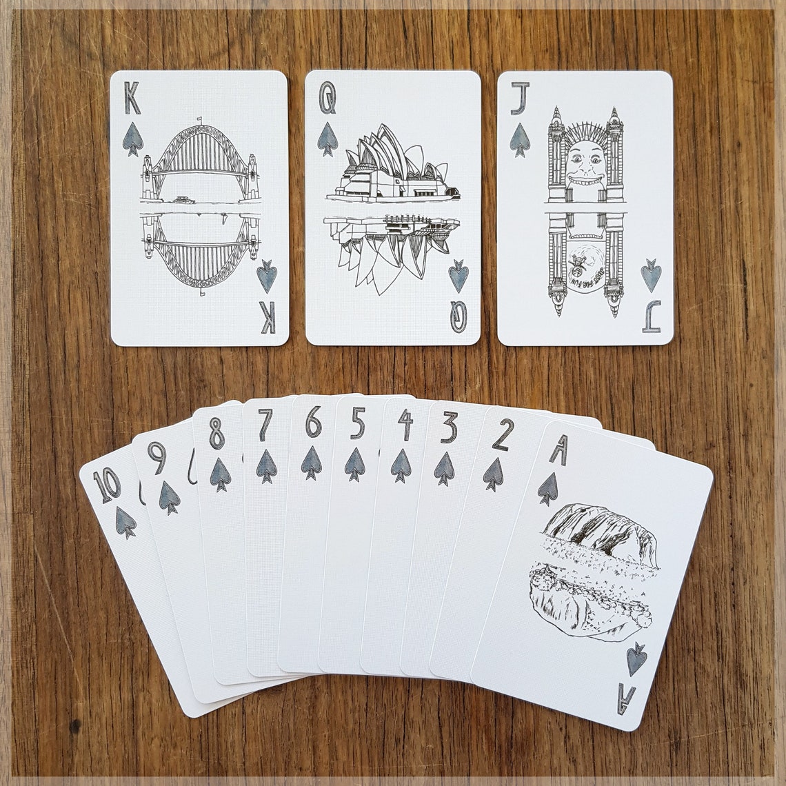 City Sights Playing Cards Hand Illustrated Playing Card Pack Featuring ...