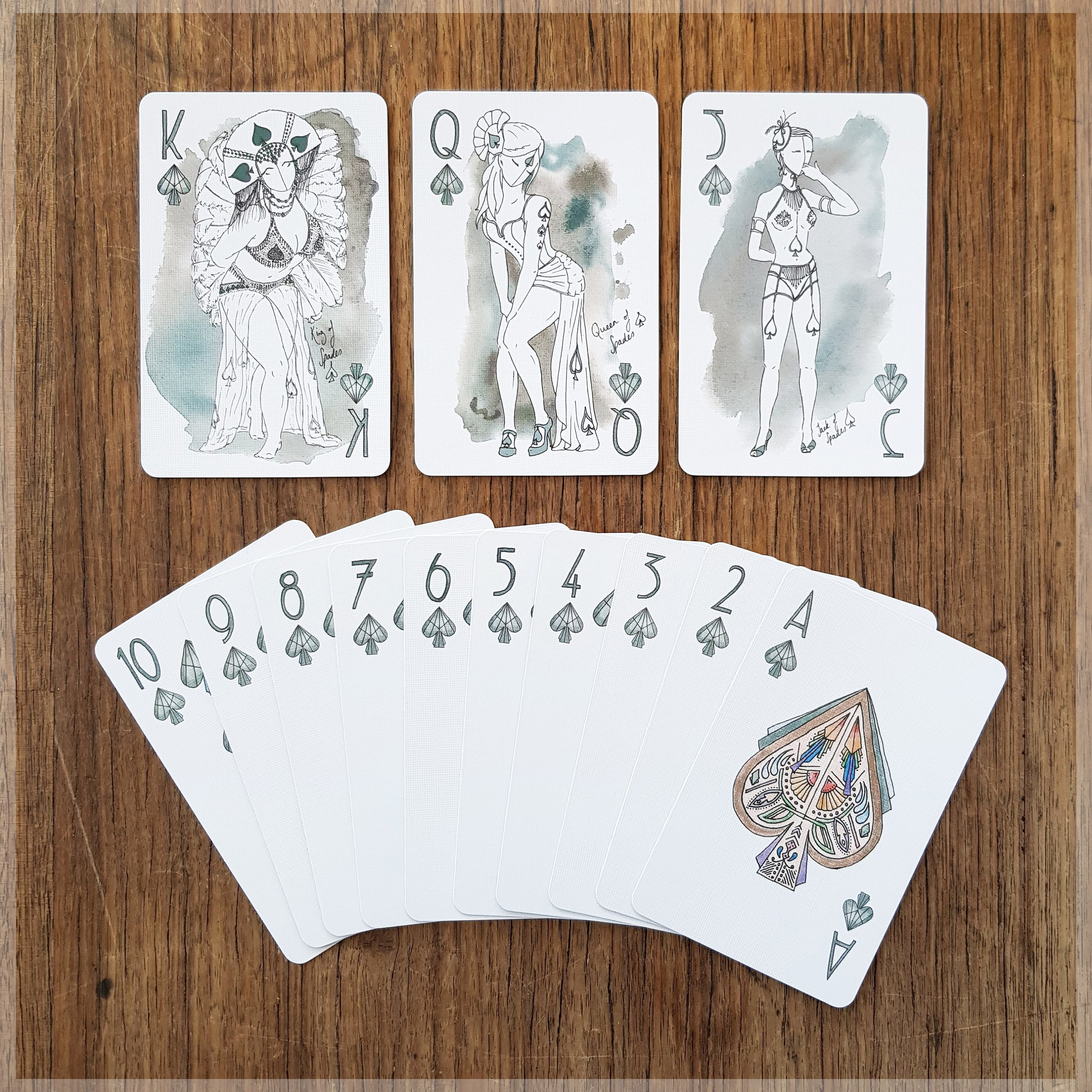 Burlesque Playing Cards Hand Illustrated Playing Cards - Etsy