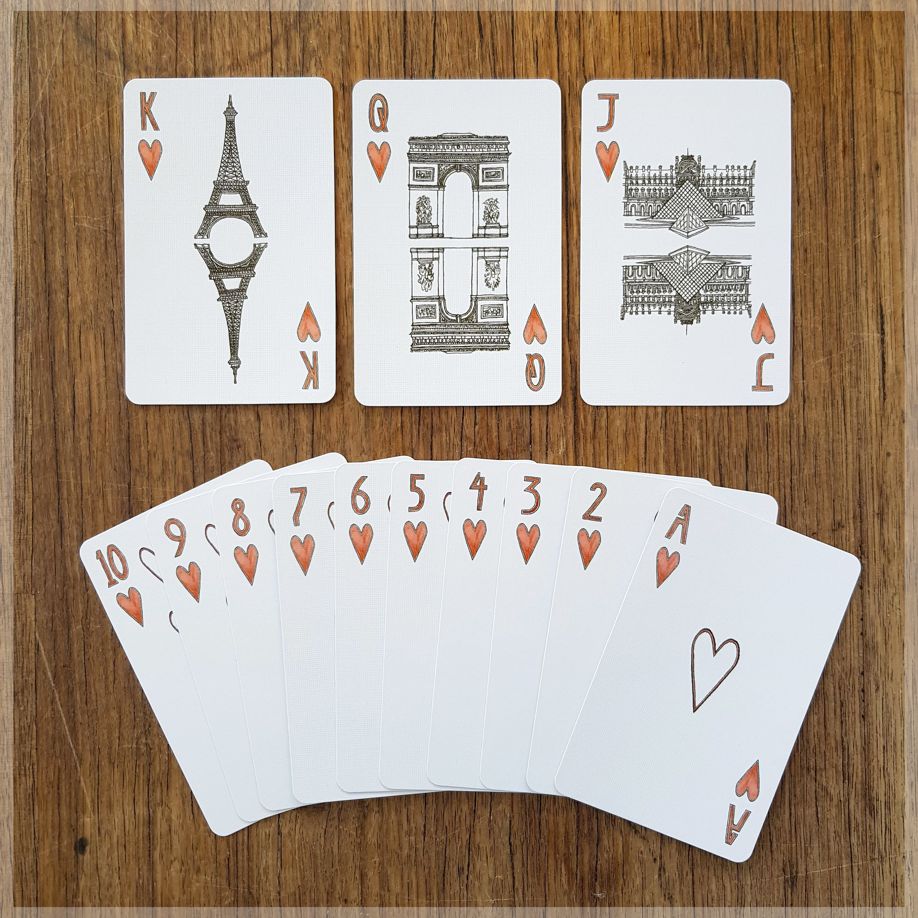 City Sights Playing Cards Hand Illustrated Playing Card Pack Featuring ...