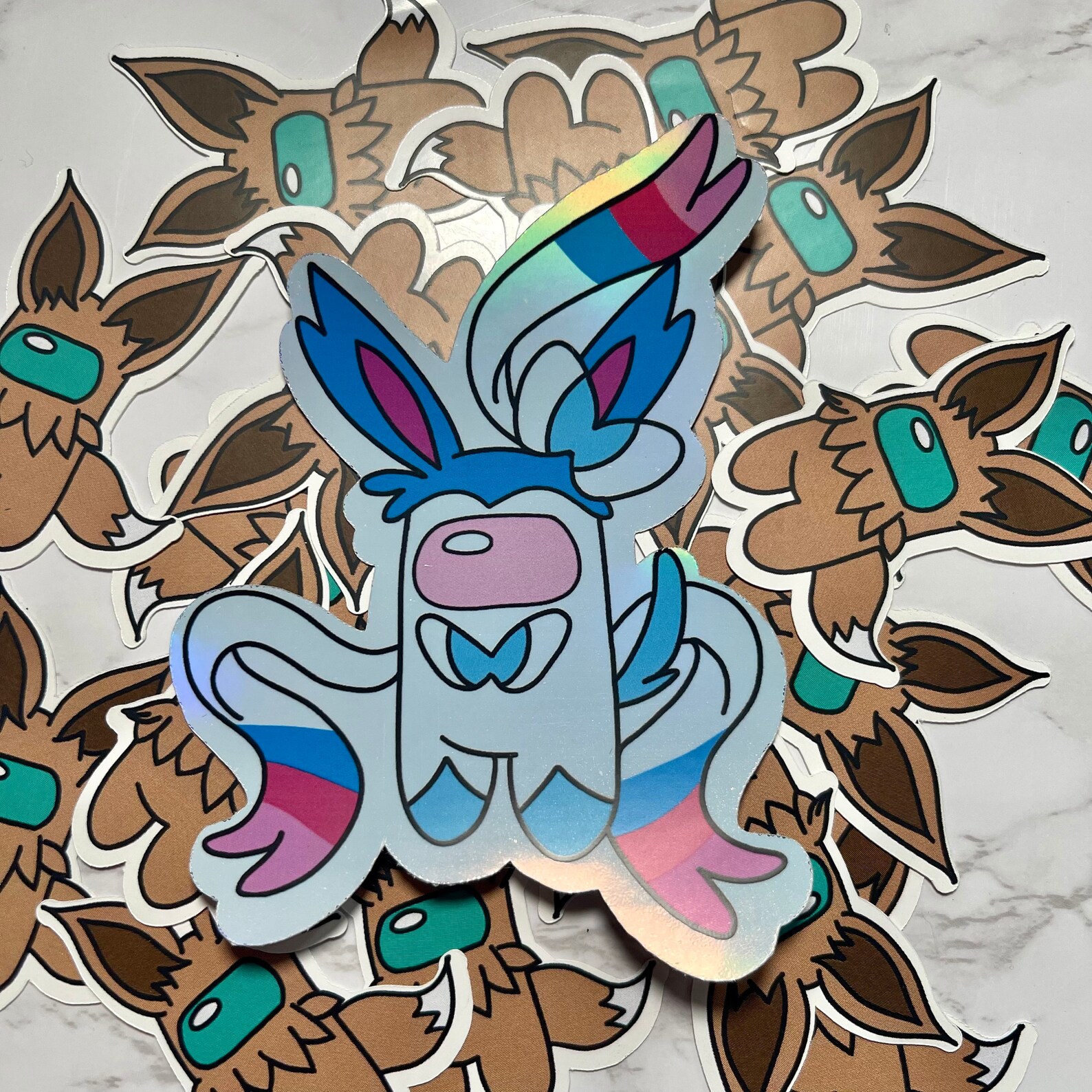Pokémon Eeveelution Sticker Sylveon Among Us Themed Sticker - Etsy UK