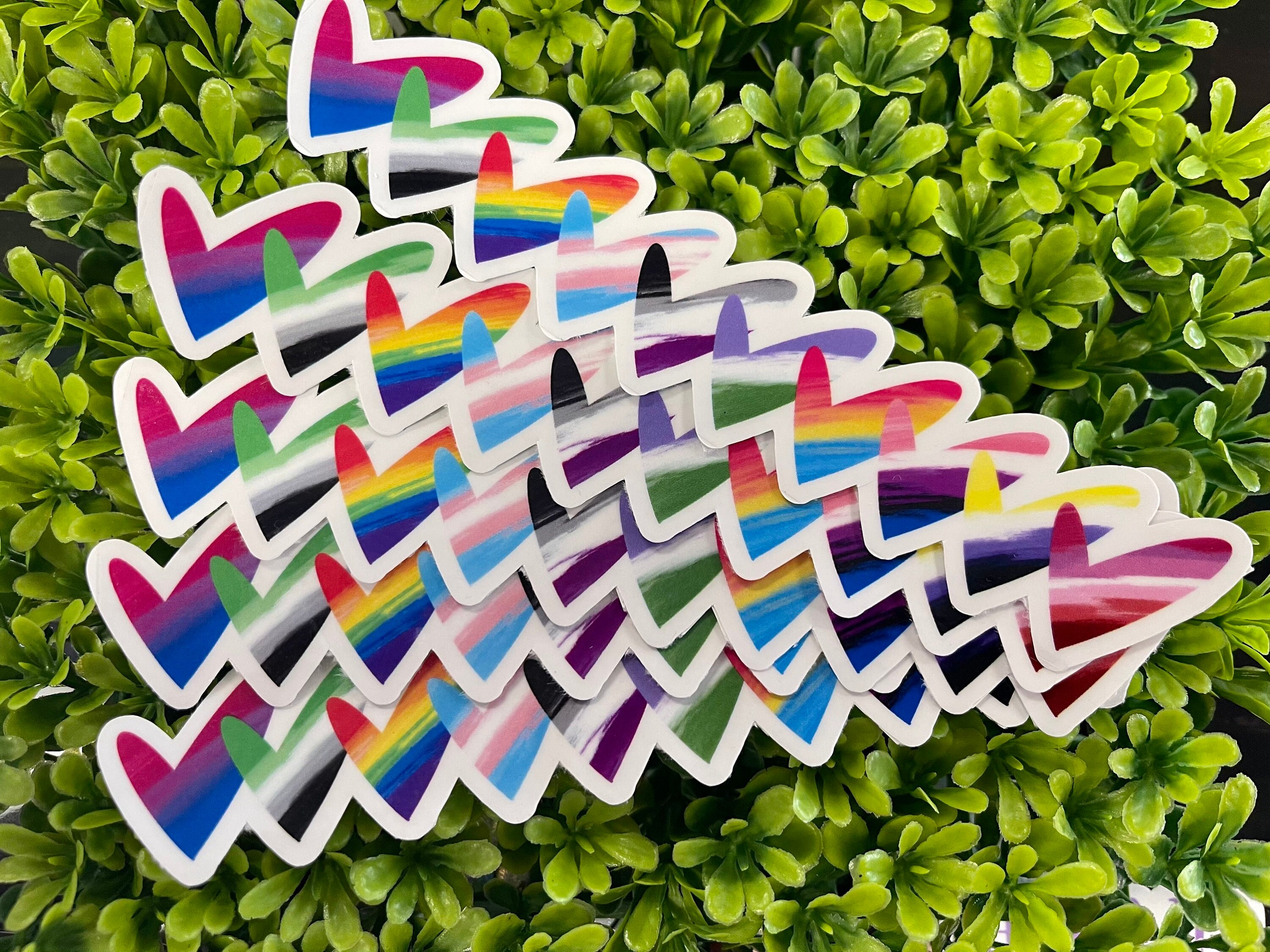 Pride Heart Set Sticker Single Pride Heart Sticker Pride Sticker LGBT ...