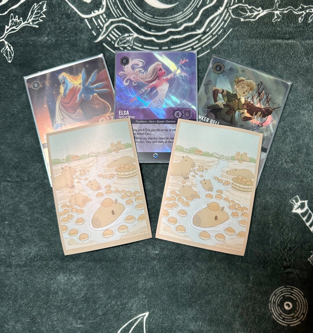 Capybara Onsen TCG Card Sleeves Yugioh Pokemon Digimon Lorcana Vanguard ...