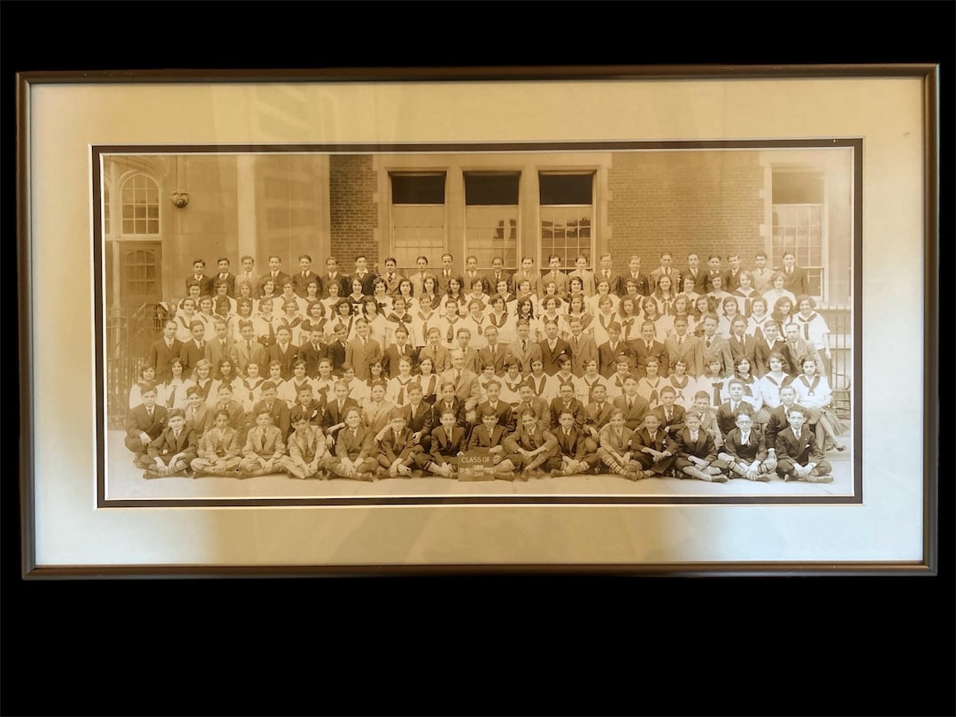 Large Vintage 1930 Class / School Photo 23x13” Frame Size of PS 179 ...
