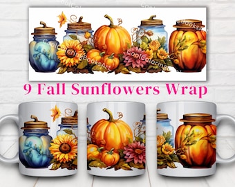 Fall Sweet Fall Pumpkins Thanksgiving Autumn Sublimation Mug Design ...