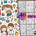 40 School Doodles Clipart, Back to School Doodle Png Graphics Instant ...