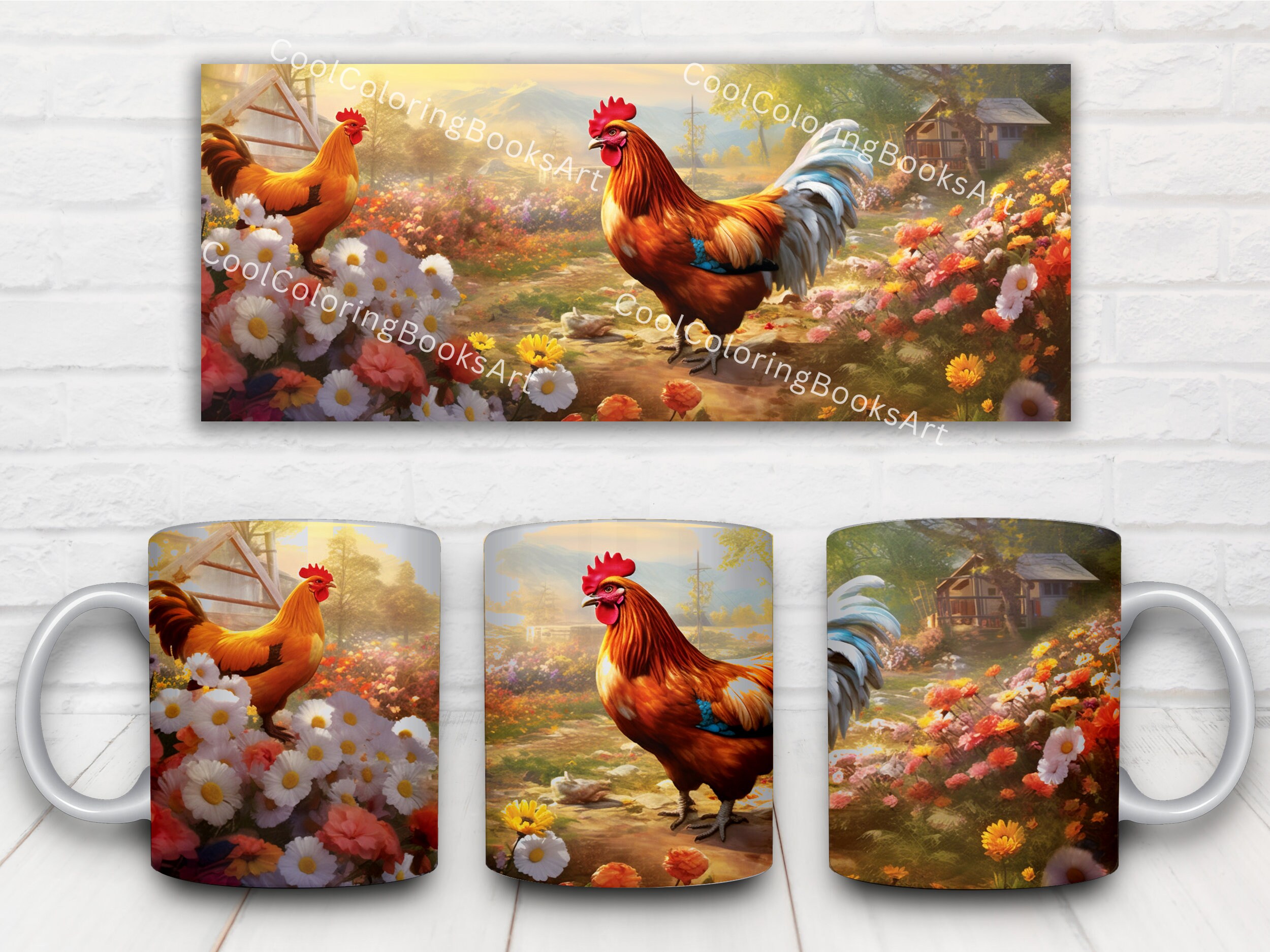 8 PNG Wrap Farm Mug Wraps Sublimation Design Instant Digital - Etsy