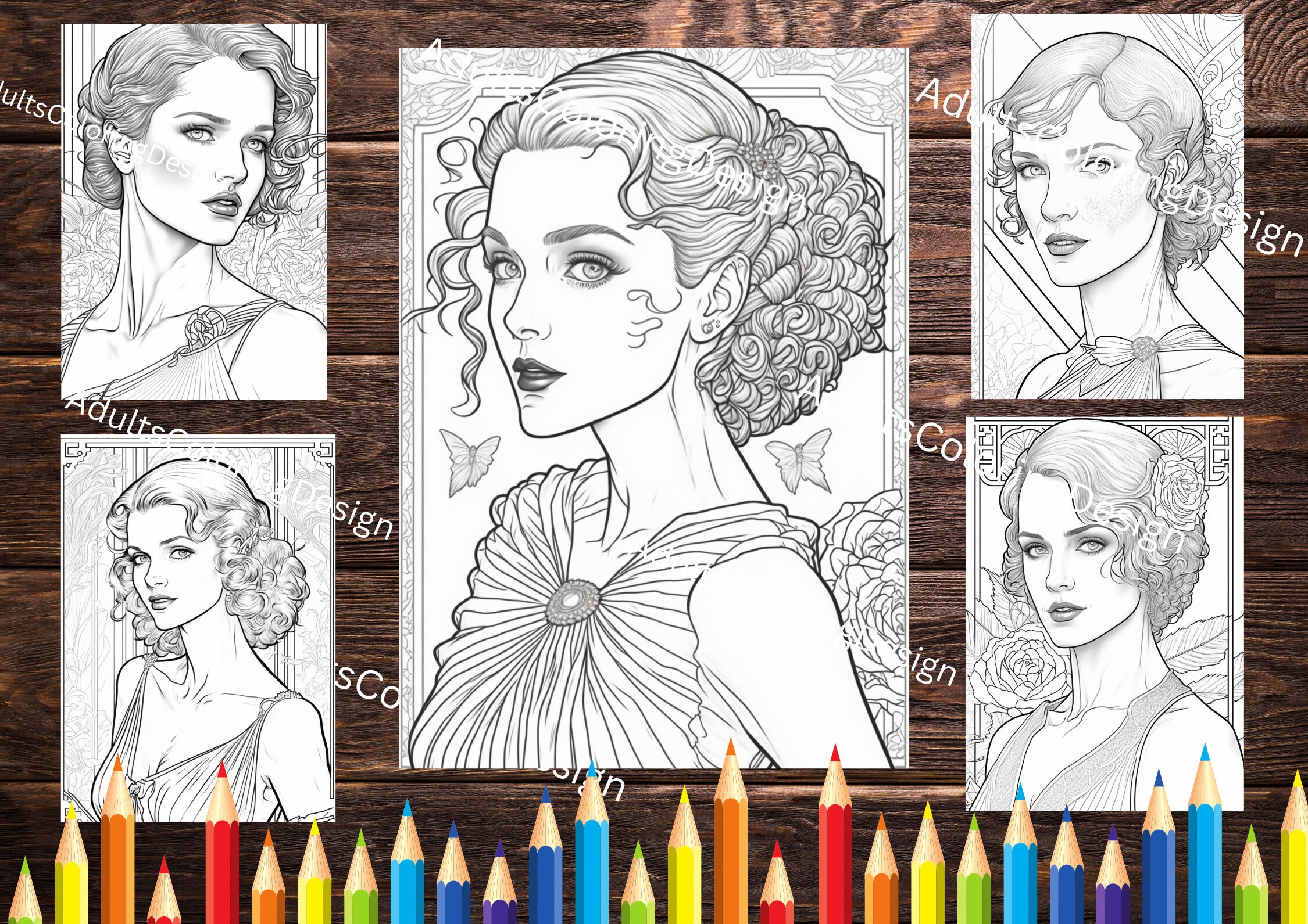 20 Beautiful Women Coloring Pages printable Adult Coloring - Etsy Australia