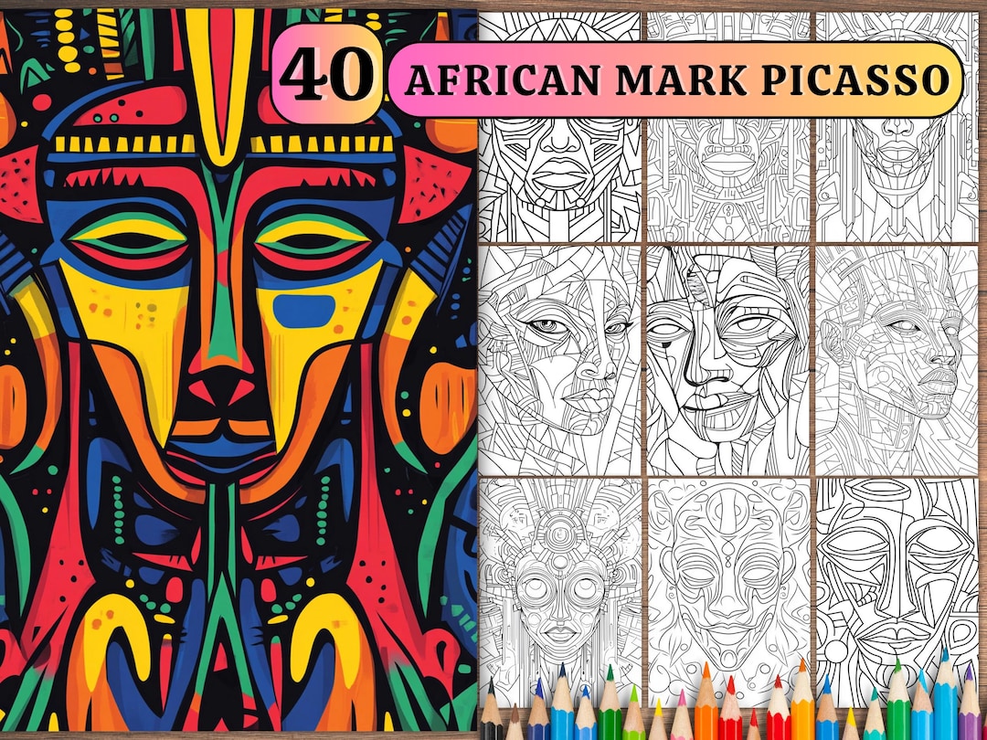 40 African Mark Picasso Coloring Page, Picasso-inspired Printable ...