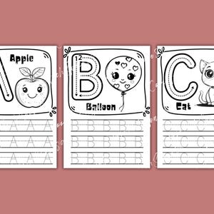 26 Alphabet A-Z Kindergarten, Learning Activity Practice, Letter Trace ...