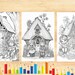 20 Gnome Fairy House Coloring Book Adults Kids Instant - Etsy