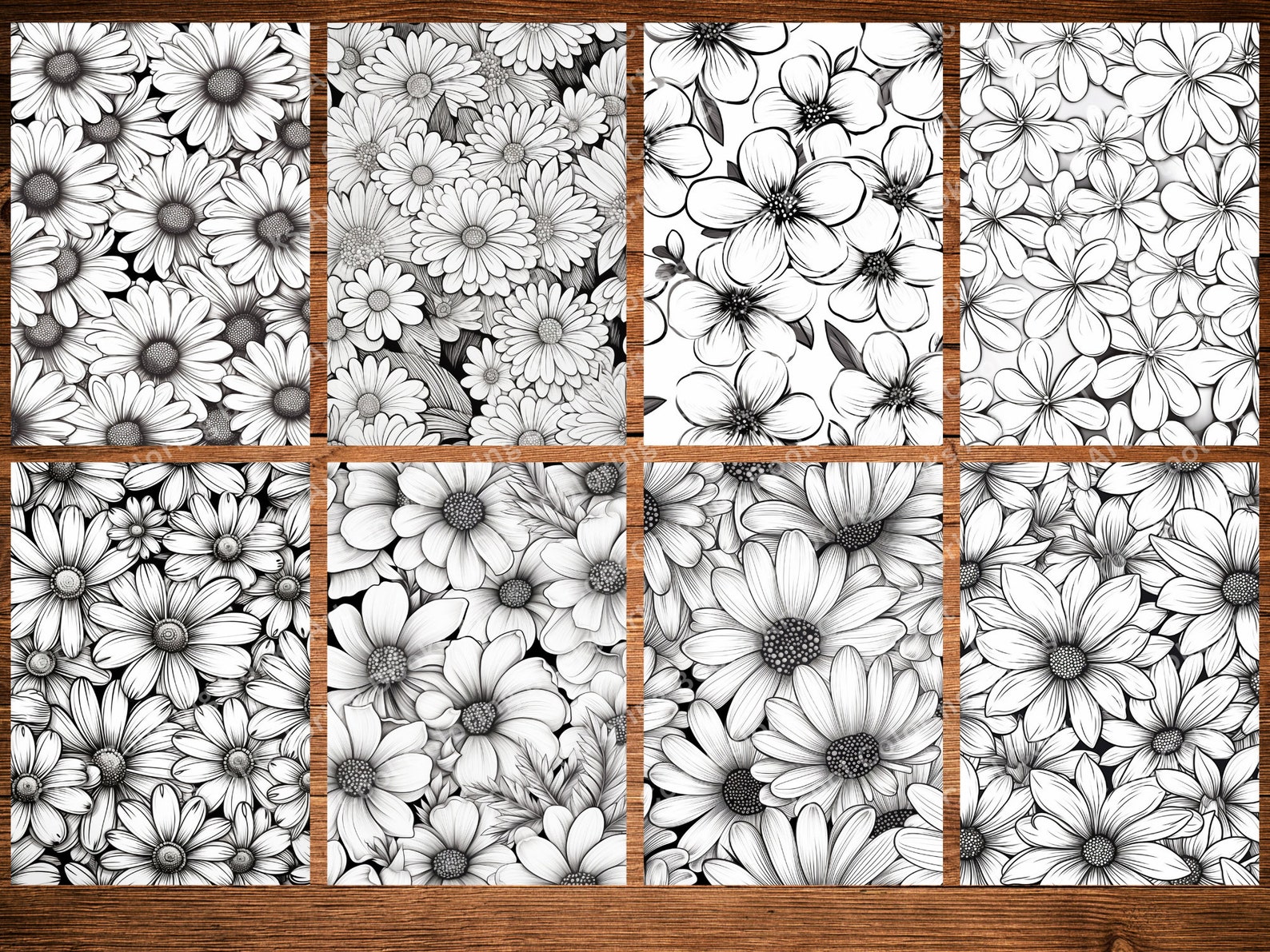 37 Flower Coloring Book Pages, Floral Coloring Page, Printable Flowers ...