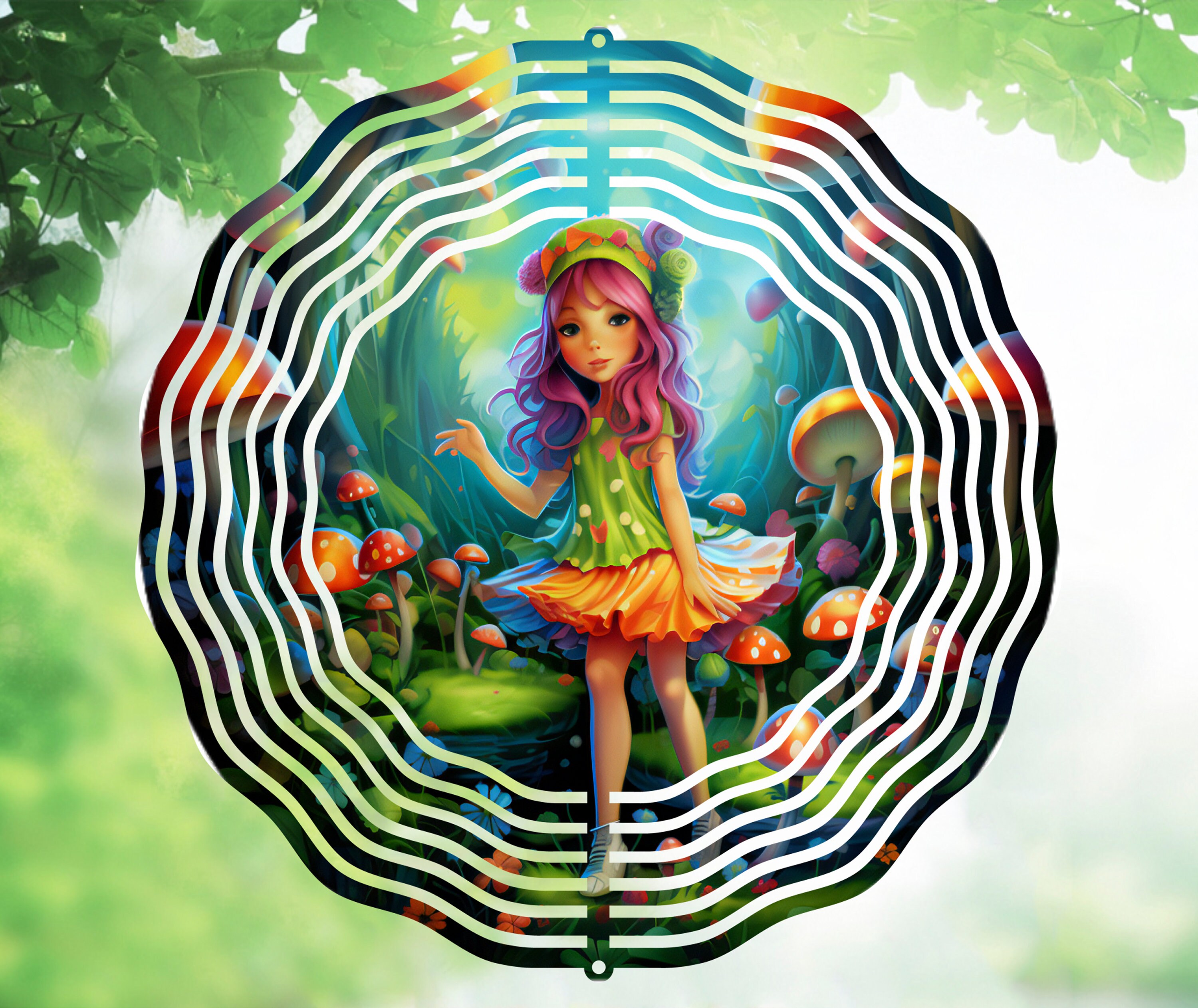 11 PNG Fairy Wind Spinner Watercolor Sublimation Design Template, Wind ...