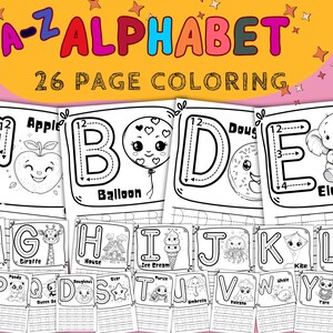26 Alphabet A-Z Kindergarten, Learning Activity Practice, Letter Trace ...