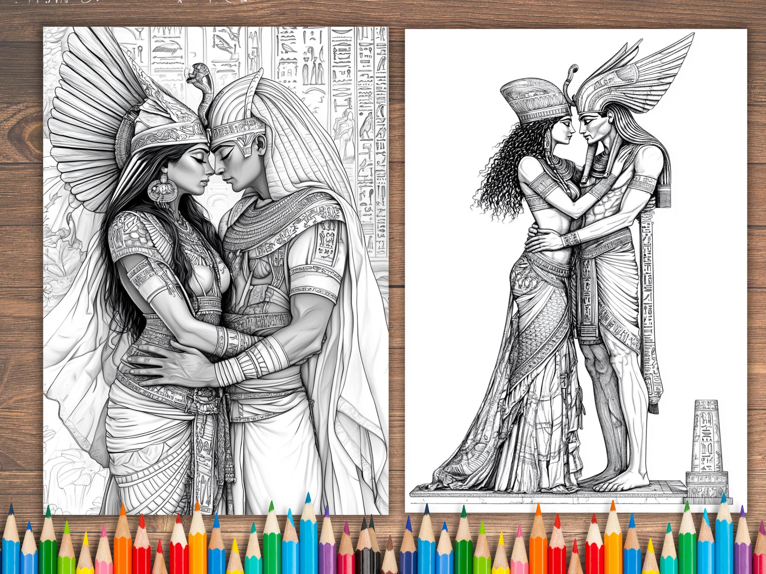 19 Egyptian Gods Coloring Pages - Isis and Osiris Illustration for Kids ...