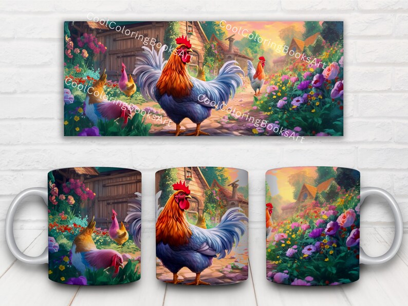 8 PNG Wrap Farm Mug Wraps Sublimation Design Instant Digital - Etsy